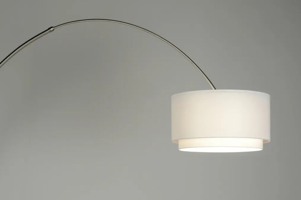 Stojací oblouková lampa Adamo Soffito Bianco