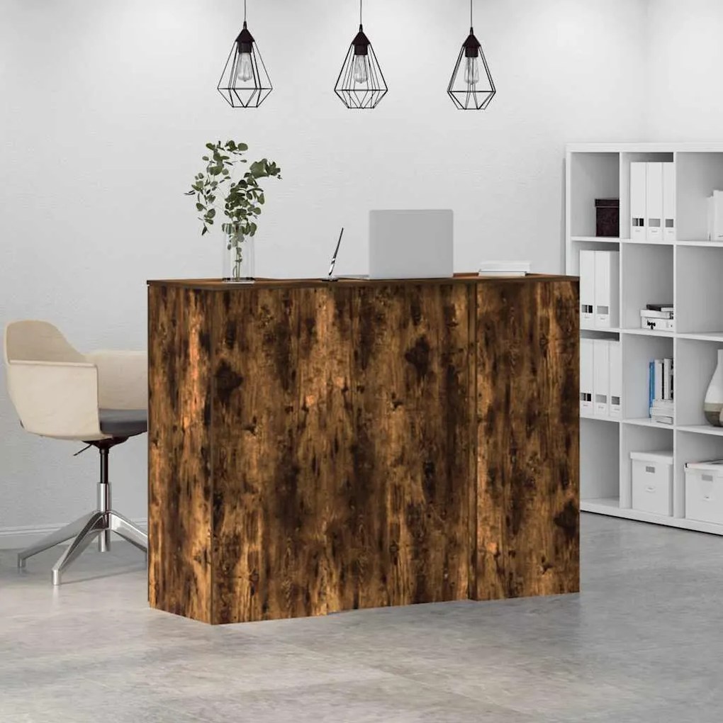 Recepční stůl kouřový dub 135x50x103,5 cm kompozitní dřevo 3324191