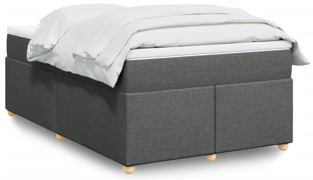 Box spring postel s matrací tmavě šedá 120x200 cm textil 3285367