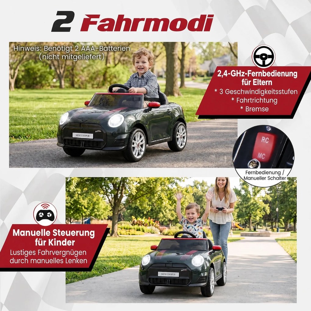 Costway Dětské autíčko 12 V BMW Mini Design Elektrické autíčko