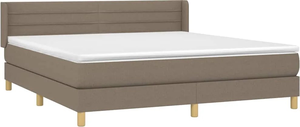 Box spring postel s matrací taupe 180x200 cm textil 3130373
