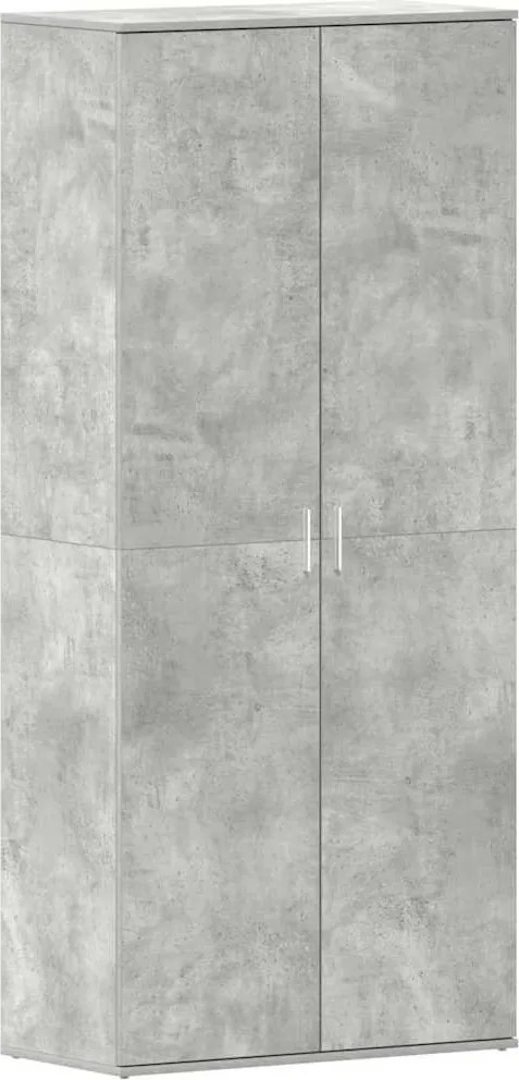 Skříň na obuv 80 x 39 x 178 cm Kompozitní dřevo Betonově šedá 3333869