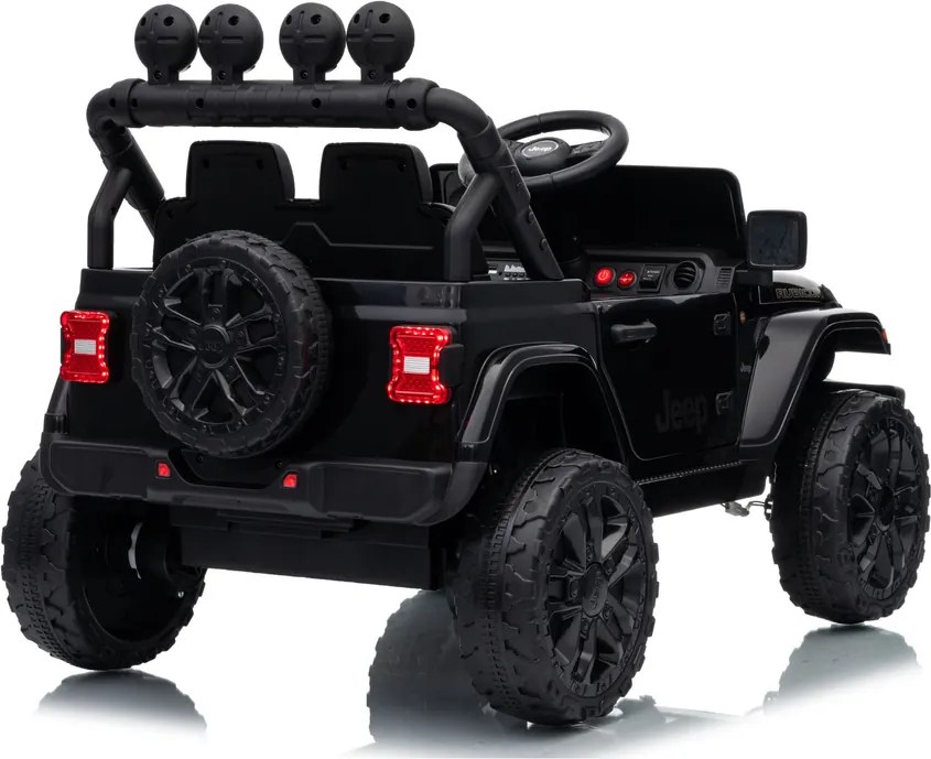 LEAN CARS Akumulátorové vozidlo Jeep Rubicon DK-JWR558 24 V, černé