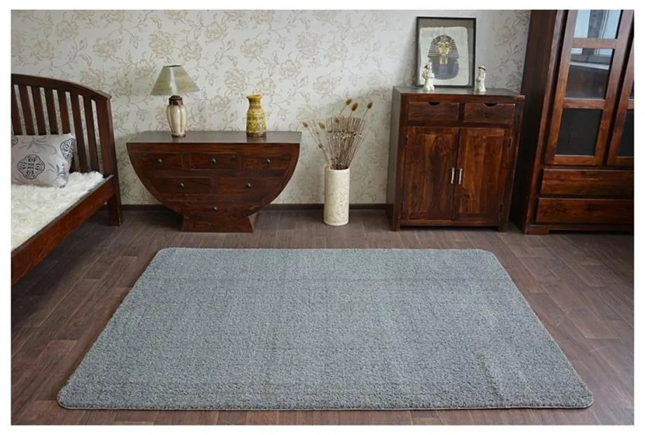 Luxusní kusový koberec Shaggy Azra šedý 2 80x150cm