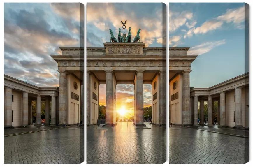Vícedílný obraz Braniborská Brána V Berlíně Nedostatek Nedostatek Přírodní plátno 180x120