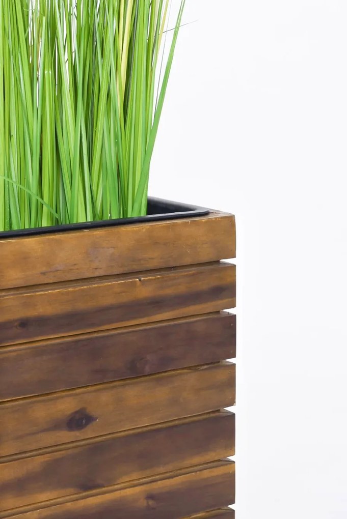 Květináč ELEMENTO, dřevo akácie, šířka 95 cm, hnědý