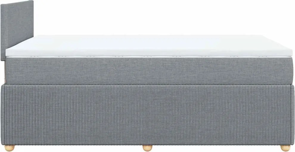 Box spring postel s matrací světle šedá 120x190 cm textil 3289688