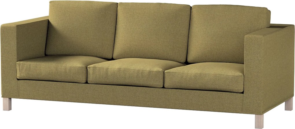 Potah na pohovku IKEA Karlanda 3-místná nerozkládací, krátký barva zelená látka pletený vzor