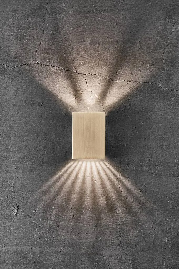NOR 2019041035 Venkovní nástěnné svítidlo Fold 10 2x3,5W LED mosaz čirá - NORDLUX