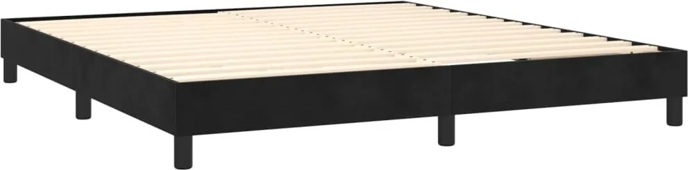 Box spring postel s matrací černá 160x200 cm samet 3141373