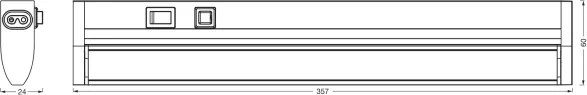 Osram - LED Stm podlinkové svítidlo LINEAR TURN LED/6W/230V 35 cm černá