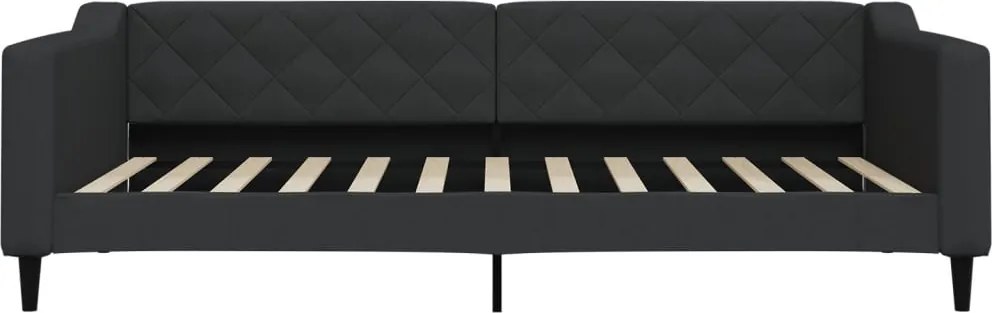 Válenda s přistýlkou černá 100 x 200 cm textil 3197433