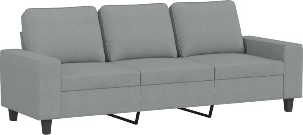 3místná pohovka s podnožkou světle šedá 180 cm textil 3201151