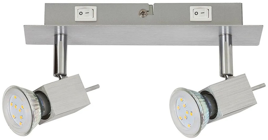 Moderní nástěnné LED bodové svítidlo s vypínačem AGATA, 2xGU10, 5W, teplá bílá Rabalux AGATA 006758