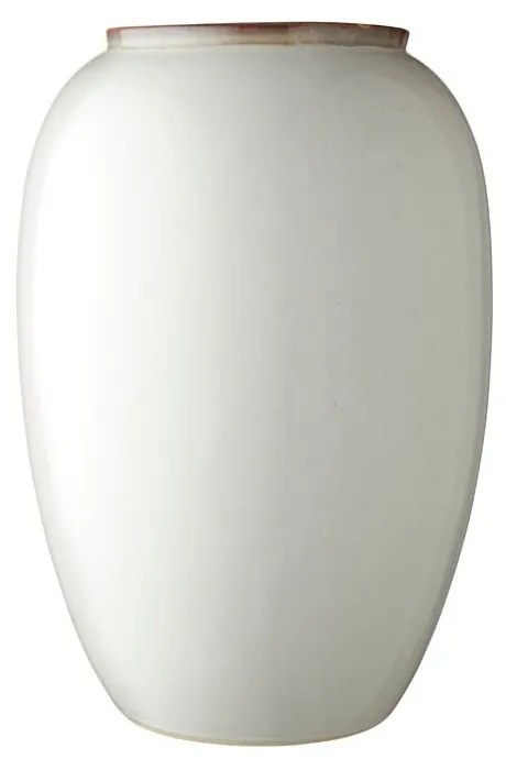 Krémová kameninová váza Bitz Basics Cream, výška 50 cm