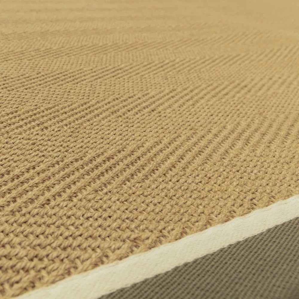 Khaki/v přírodní barvě oboustranný/ručně tkaný jutový koberec 160x230 cm Bordo Herringbone Khaki – Asiatic Carpets