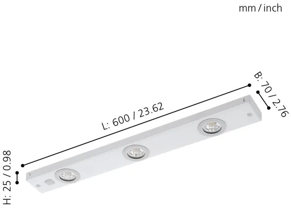 Eglo 93706 - LED bodové svítidlo KOB 3xLED/2,3W/230V