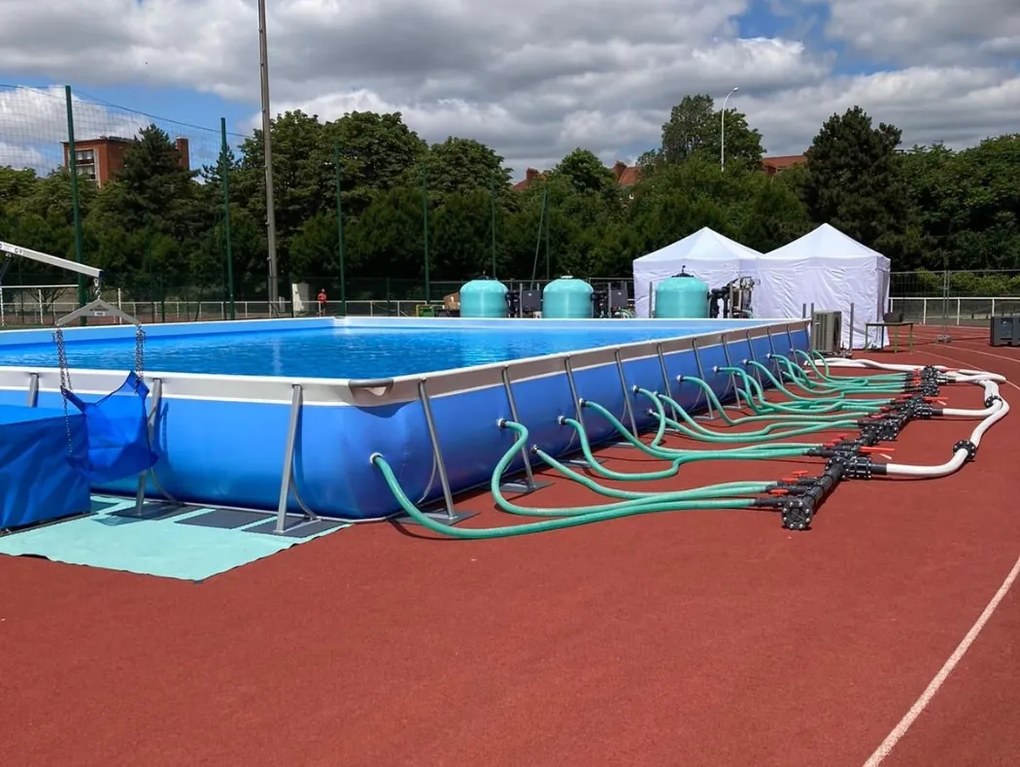 Technypools Bazénový set MEGA 1500 14,86 x 5,66 x 1,47 m (0417K) Barva: šedá