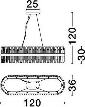 Závěsné svítidlo NOVA LUCE CROWN G9 28X5W 9695119 bez žárovek