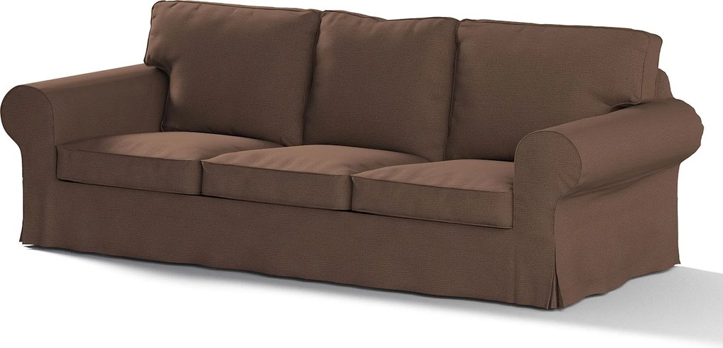 Potah na pohovku IKEA Ektorp 3-místná, nerozkládací barva hnědá látka pletený vzor