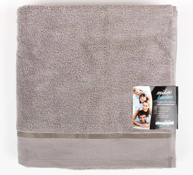 SVITAP sleep well Ručník Star 450 g/m2  Ručník Star 50x100 cm světle šedá