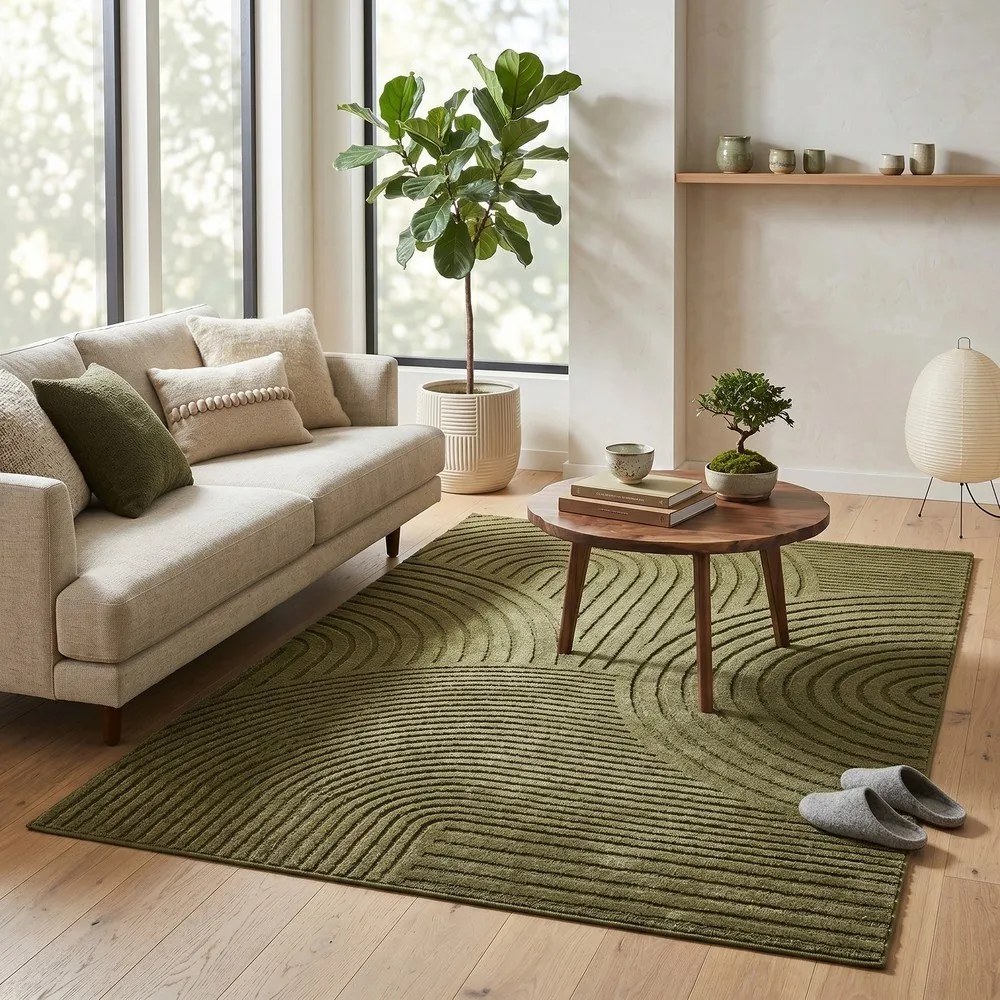 Zelený koberec 200x290 cm Whirl – ESTE