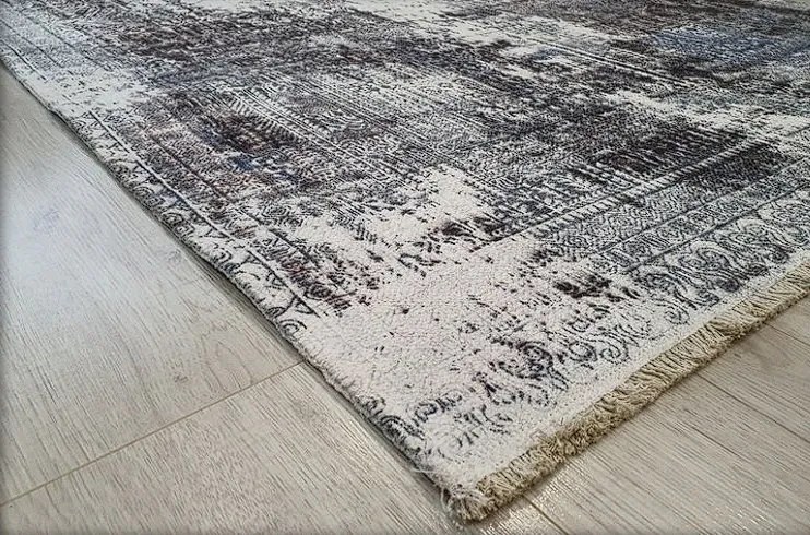 HU Šedo-modrý orientální koberec Banco 10137-BLUE Rozměr: 60x110 cm