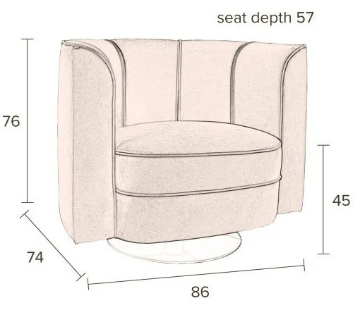 Zelené křeslo Dutchbone Flower