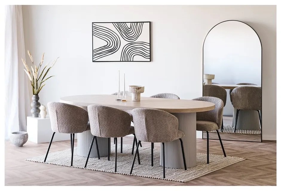 Jídelní stůl s deskou v dekoru jasanového dřeva 100x220 cm Solva - II. jakost – House Nordic