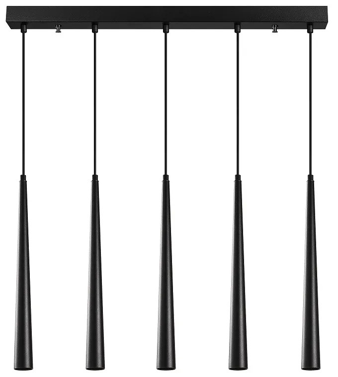 Designový lustr Pearlie 78 cm černý