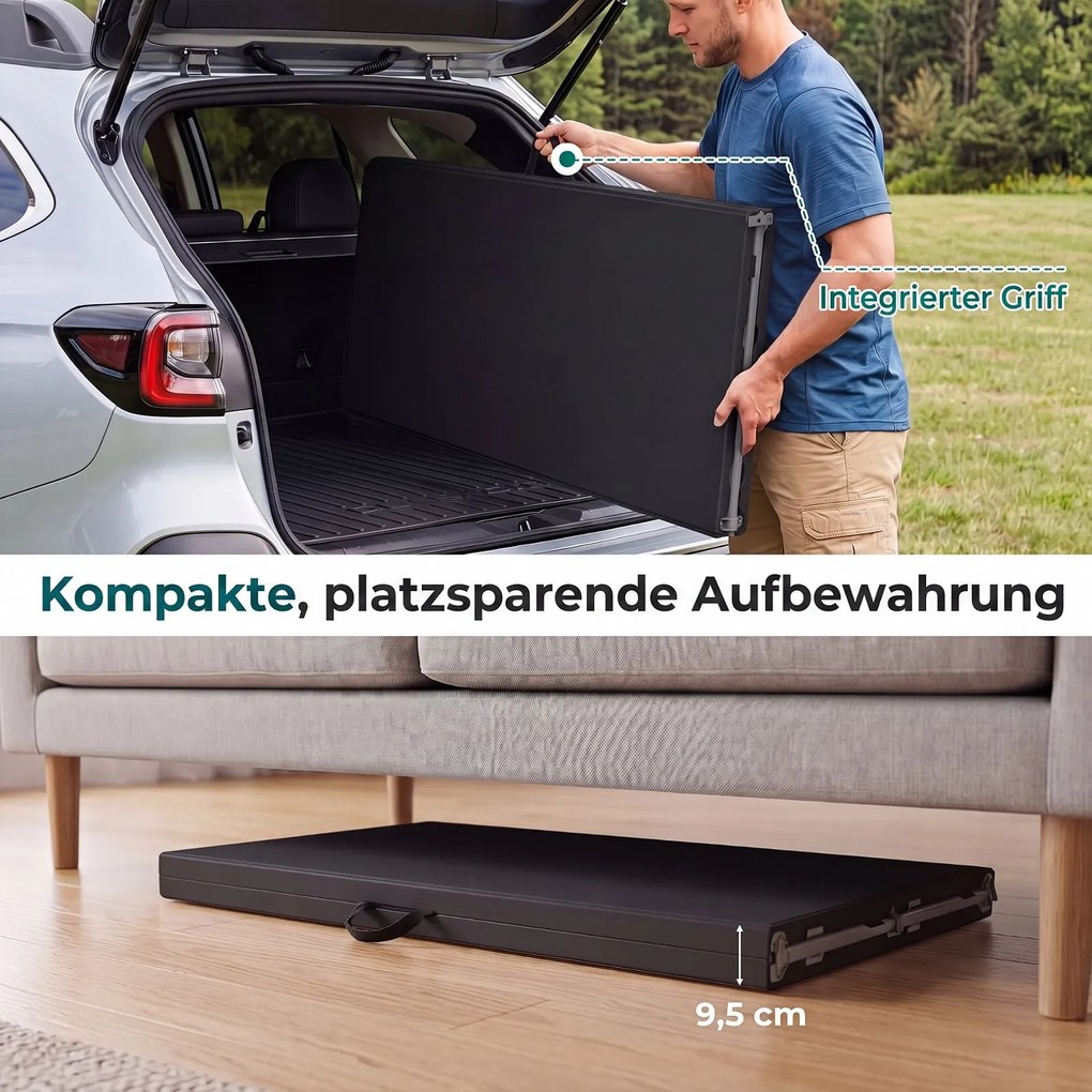 Costway Zahradní stůl skládací s rukojetí XXL pro 10 osob – 244 × 75 cm