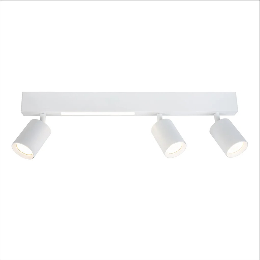 Stropní svítidlo Magnet, 3x bílé kovové stínítko + 1x LED 5W, w