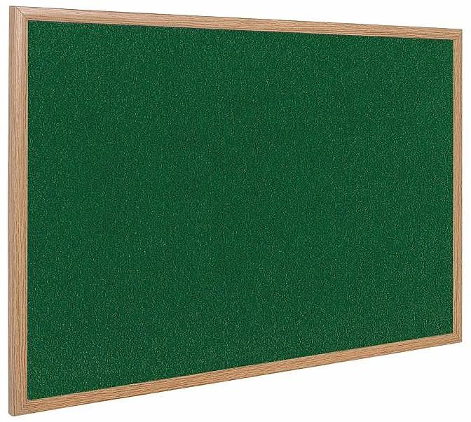 Textilní nástěnka dřevěný rám 200 x 100 cm (zelená)