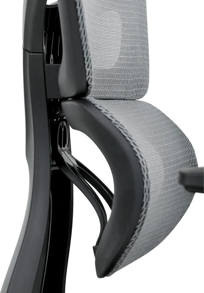 Ergonomická kancelářská židle LEXON - šedá síťovina