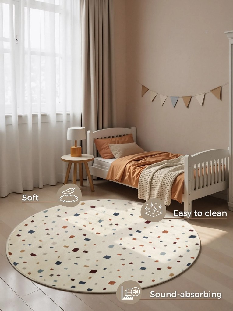 Hanse Home, Dětský koberec Adventures 106419 Cream Multicolor kruh, 160x160 (průměr) kruh, vícebarevná, dětský pokoj