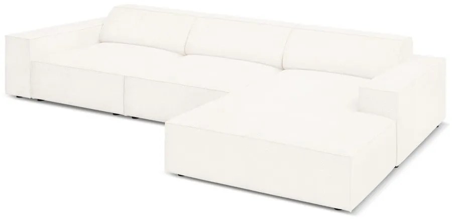 Béžová rohová pohovka z textilie bouclé (pravý roh) Jodie – Micadoni Home