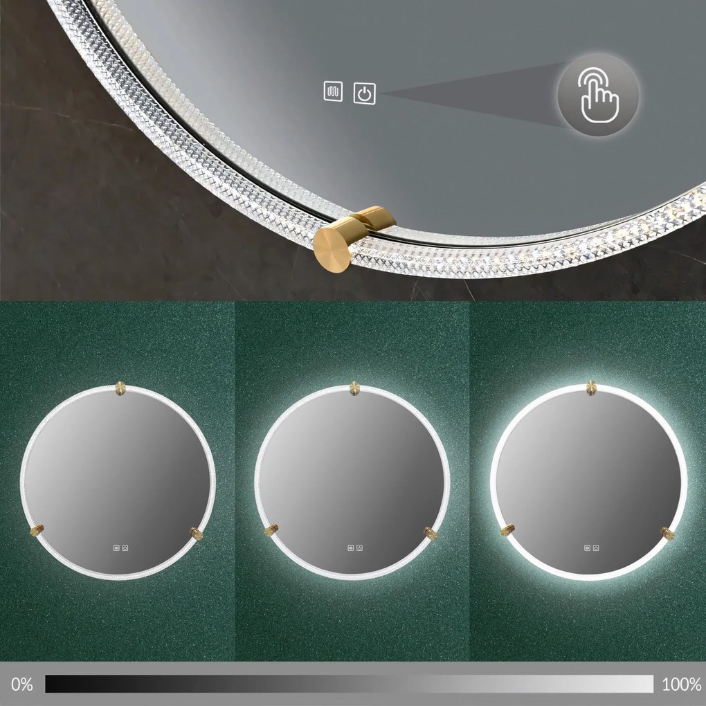 Tutumi Tutumi, LED zrcadlo 60cm, model 106, přední osvětlení, HOM-02699