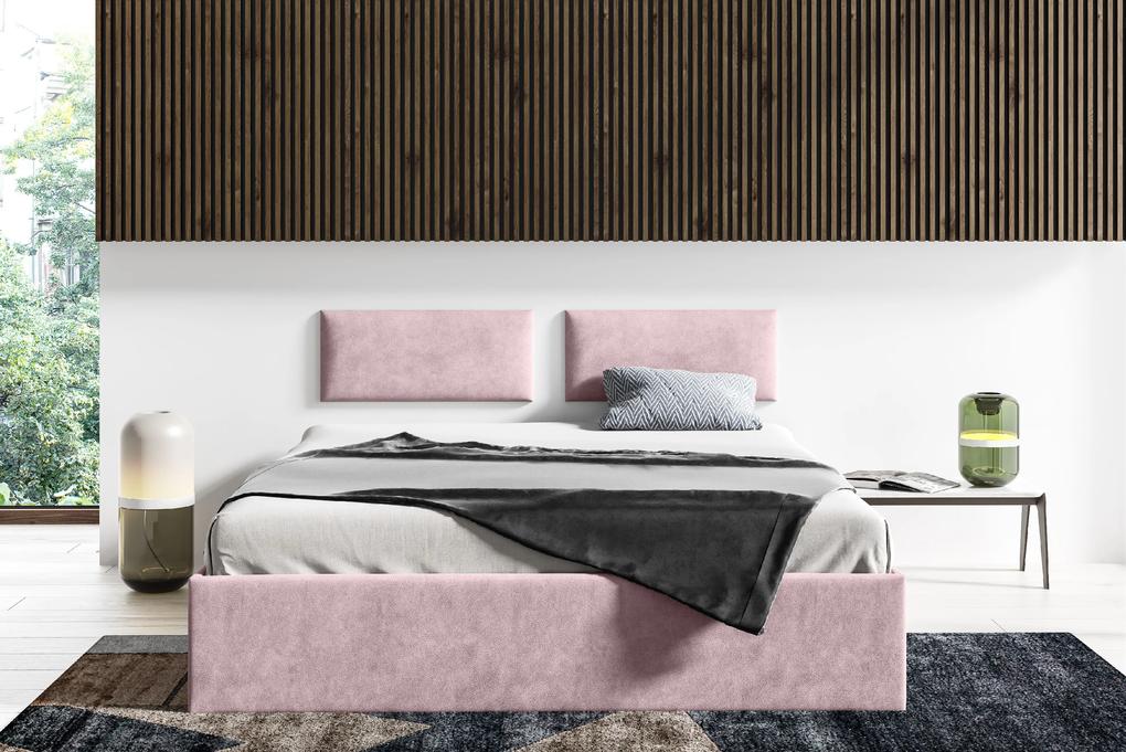 Eka Čalouněná postel Lucy - 180x200 cm Barva látky Trinity: (2315) Tmavá šedá, Úložný prostor: Bez úložného prostoru