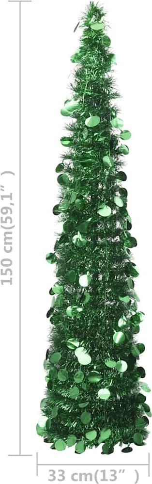 Pop-up umělý vánoční stromek zelený 150 cm PET 320989