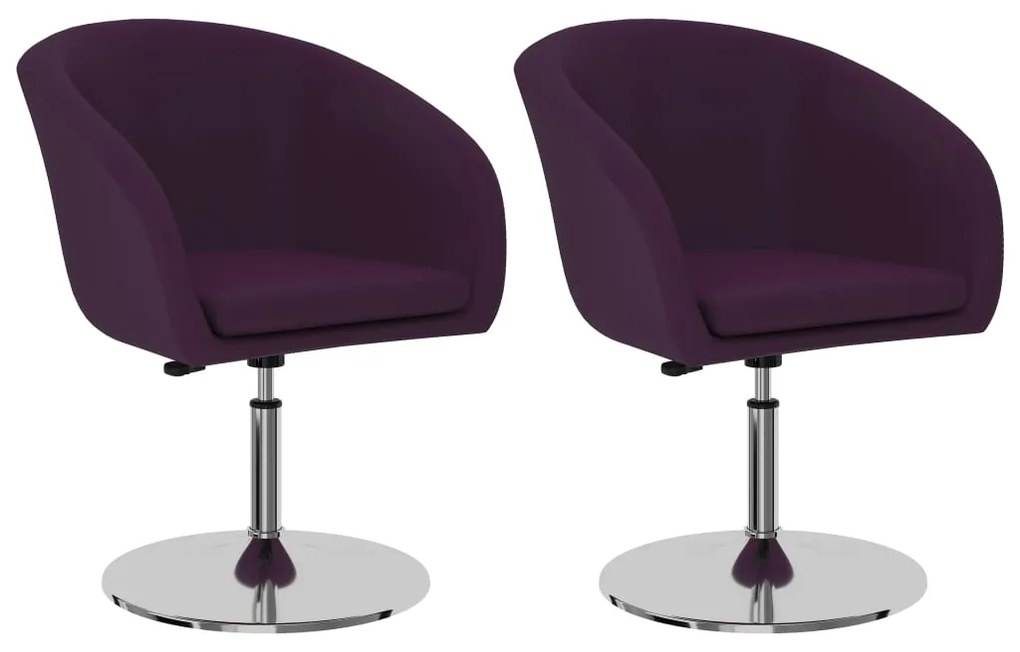323184 vidaXL Jídelní židle 2 ks purpurové umělá kůže