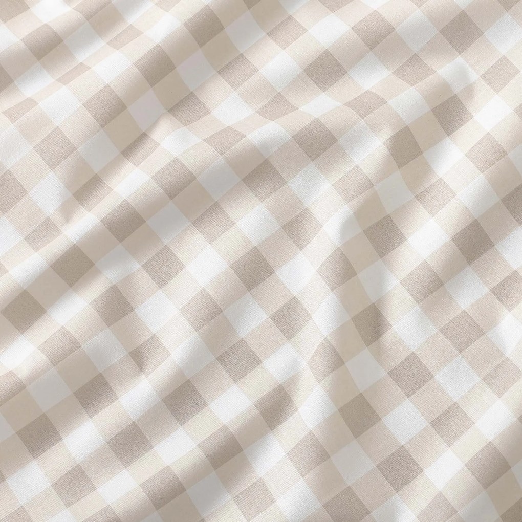 Goldea bavlněný povlak na polštář - latte kostičky 70 x 90 cm