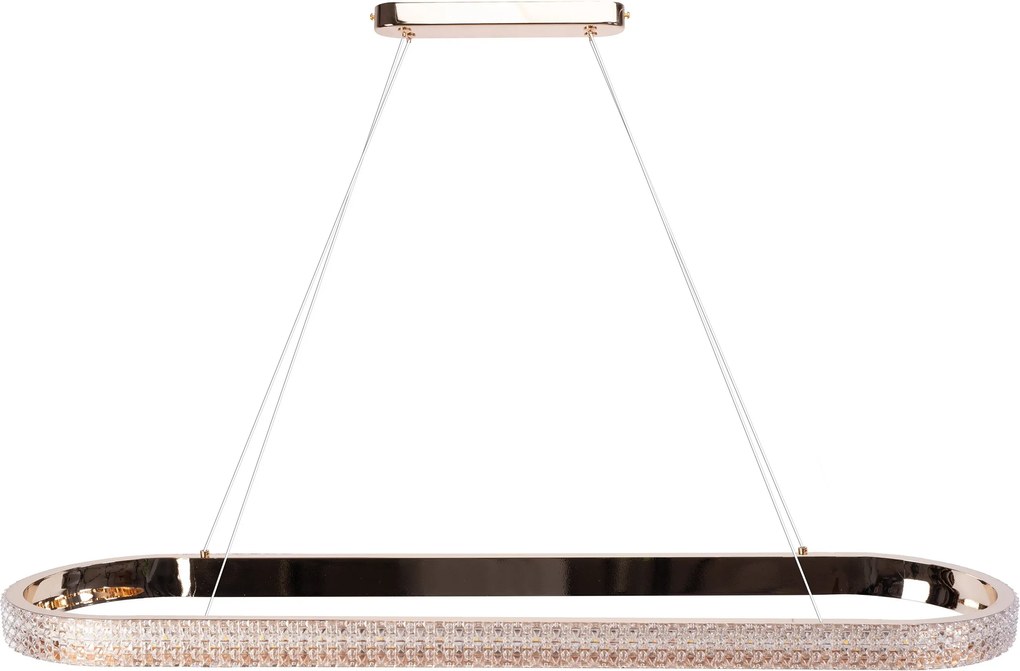 Toolight Toolight, LED závěsné svítidlo 90cm APP1751-CP, zlatá lesklá, OSW-06065