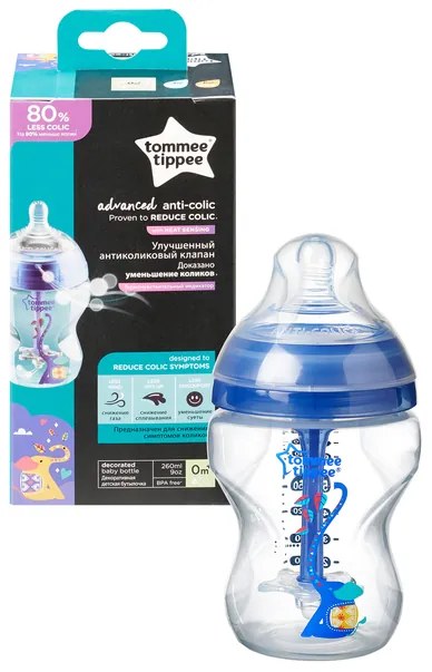 LÁHEV 260 ML. Anti-colic ADVANCED Tommee Tippee kluk