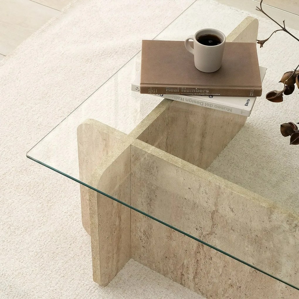 Konferenční stolek Escape Travertine