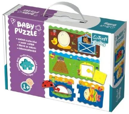 TREFL Puzzle baby Tvary 2ks v krabici 27x19x6cm 12m+