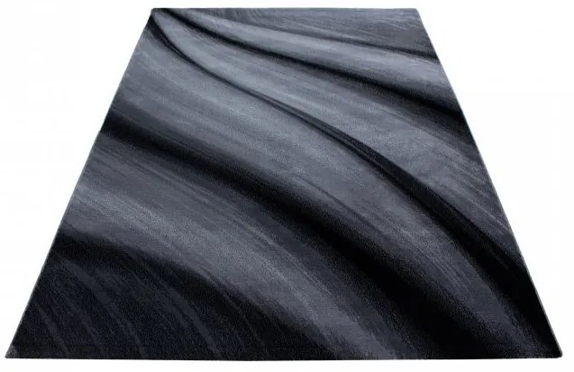 Ayyildiz, Kusový koberec Miami 6630 black, 80x150, šedá, kancelář