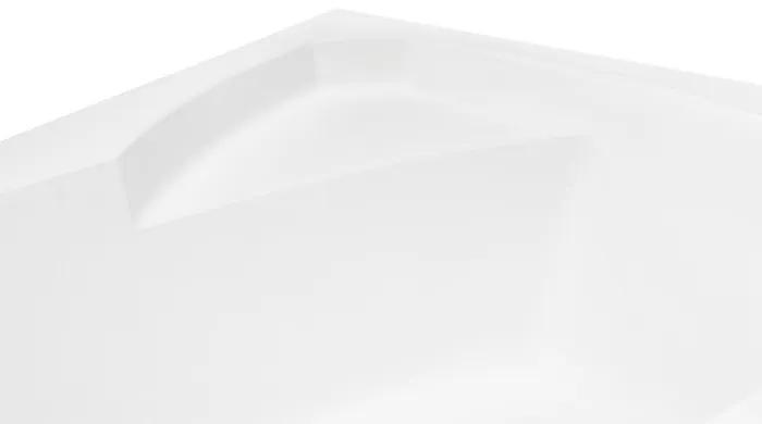 Besco Akrylátová asymetrická vana Rima 130x85 (140x90, 150x95x, 160x100, 170x110) Barva: Bílá, Rozměry (cm): 140x90, Orientace: Pravá