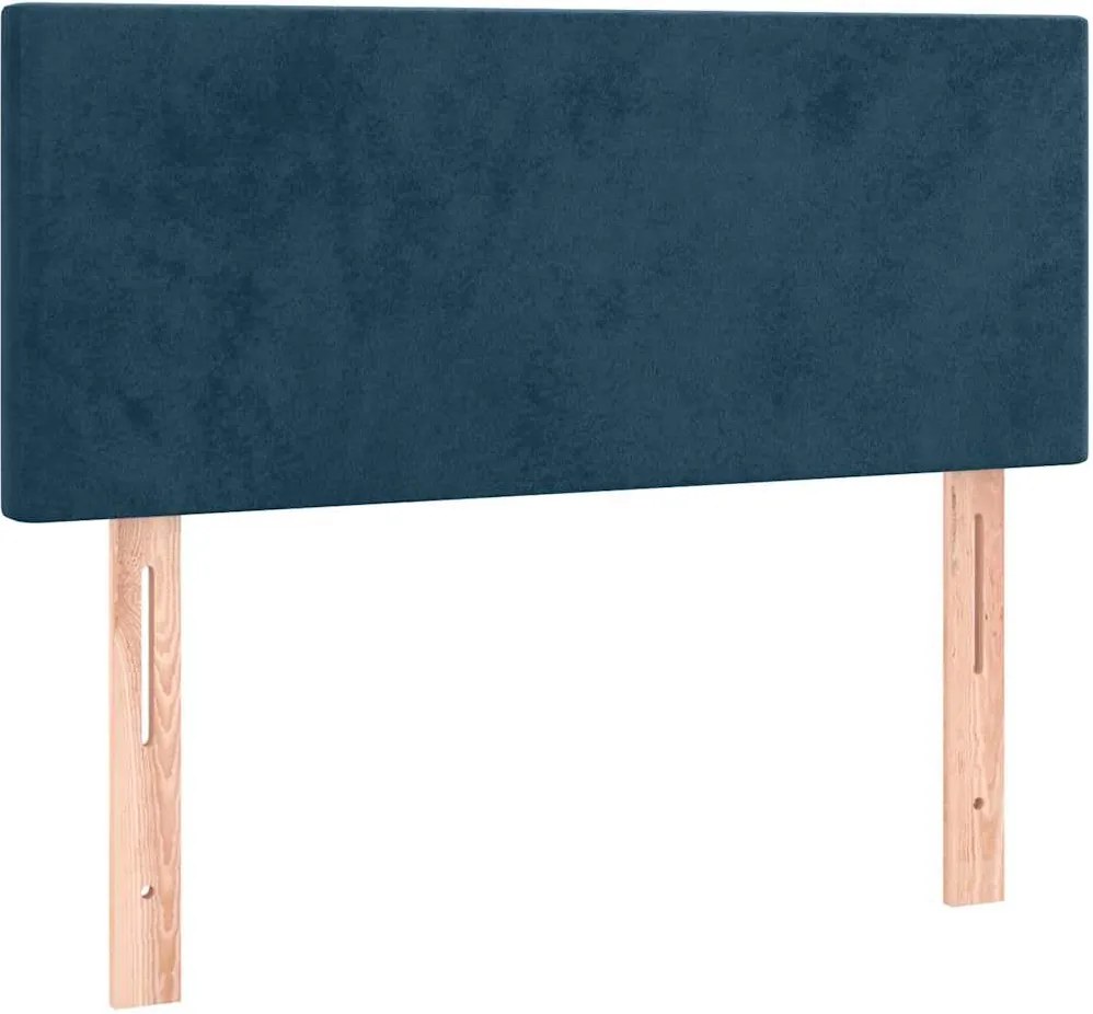 Box spring postel s matrací tmavě modrá 100x200 cm samet 3141171