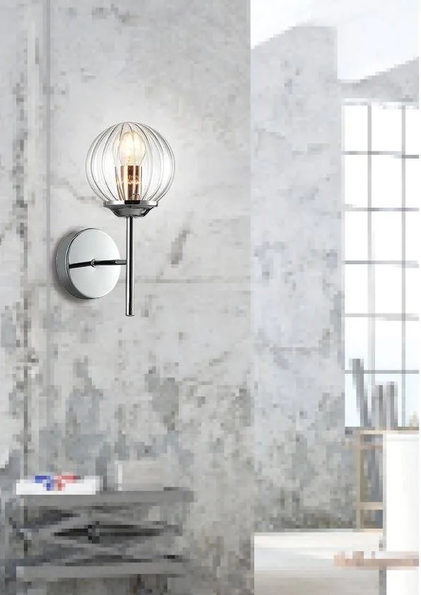 Chromové nástěnné svítidlo Best pro žárovku E14  - Candellux