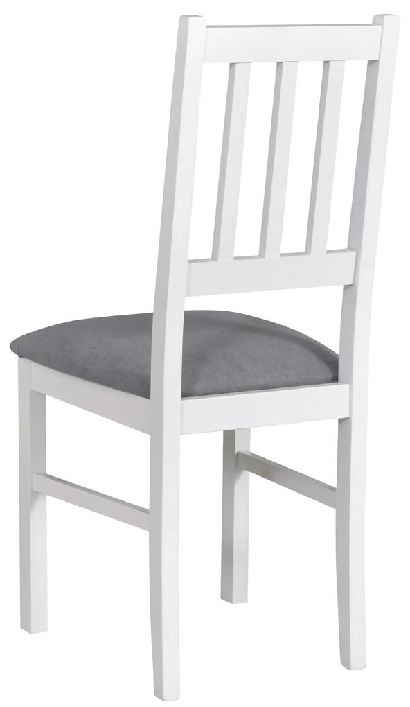 Jídelní židle Boro 4 Zvolte dřevo: Bílá, Zvolte látku: látka 8b